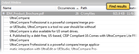 How to search PDF files with UltraFinder