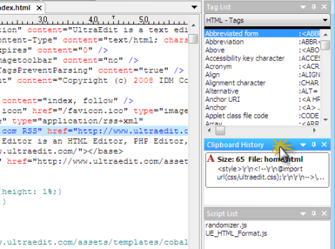 Declutter your edit space by using the tabbed child windows feature
